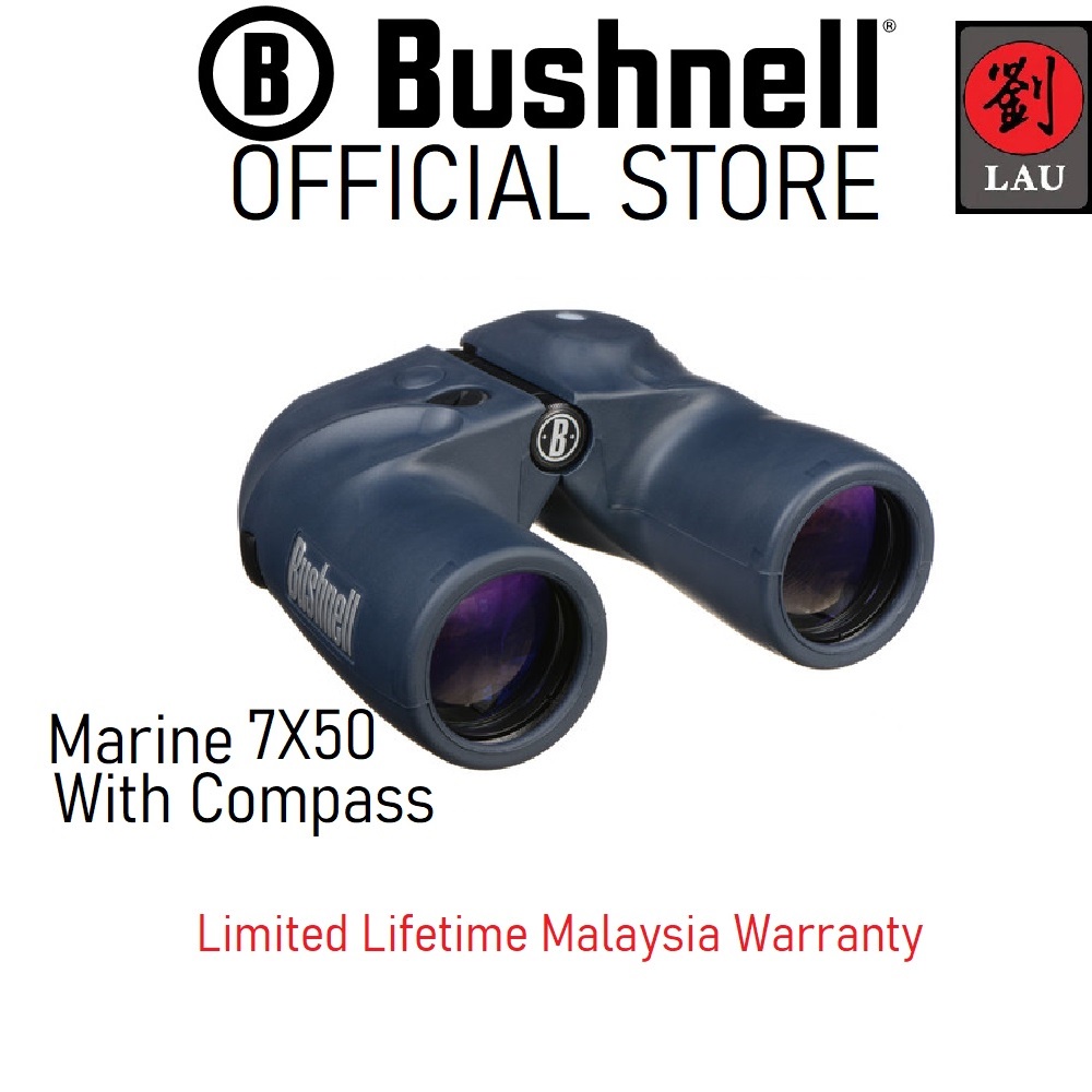 (Ready Stock)Bushnell 7x50 Marine Binoculars with Compass (Blue)(Model ...