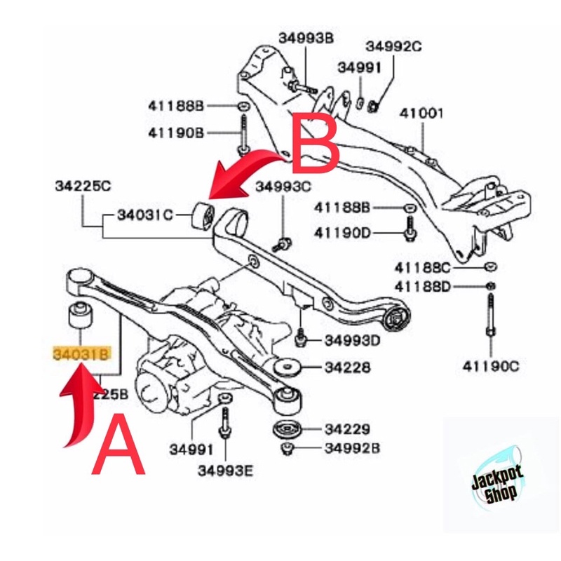 NEW ORIGINAL 🇯🇵 AXLE AYC BUSH REAR DIFF Bushing Mitsubishi Lancer Evo3 ...