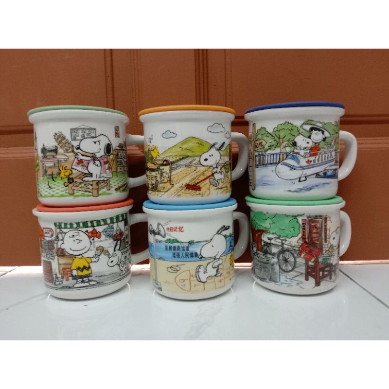 (6 in 1) Darlie Snoopy China Mug Glass Ceramic set complete set ...