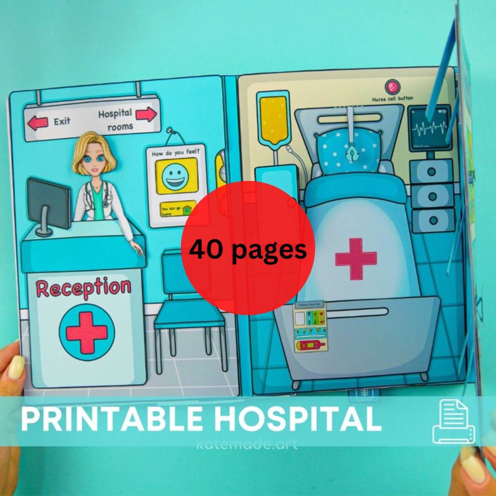 (PDF) kids hospital busy book printable 40 pages SOFTCOPY | Shopee Malaysia