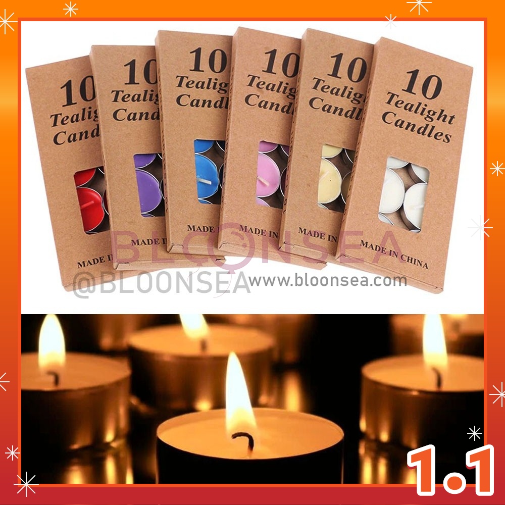 [10pcs] Tealight Candles Romantic Aromatherapy Candlelight Dinner ...