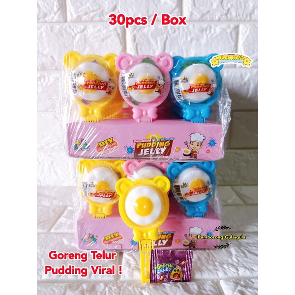 Poached Egg Goreng Telur Pudding + Popping Candy Viral 30pcs/ Box ...