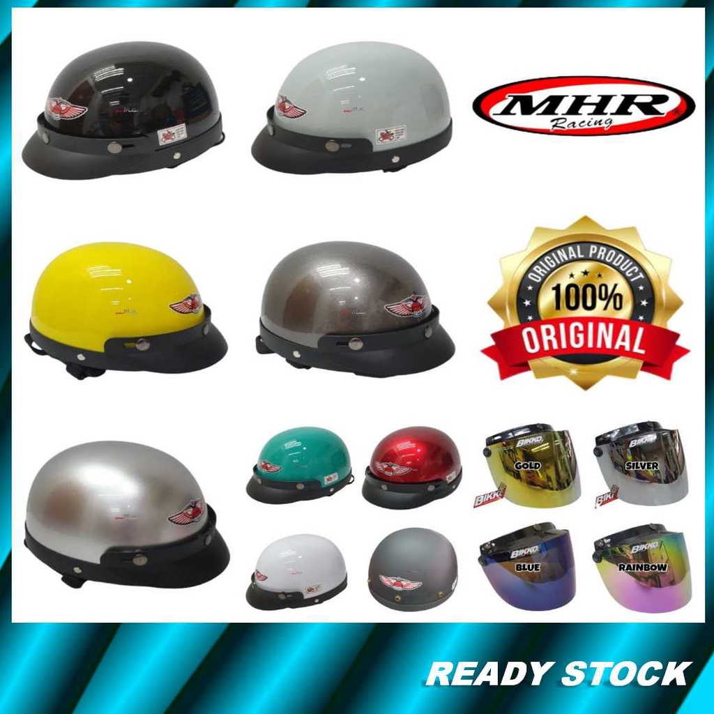 Original MHR III Half Cut Steng Turtle Motorcycle Helmet Kura-Kura With ...