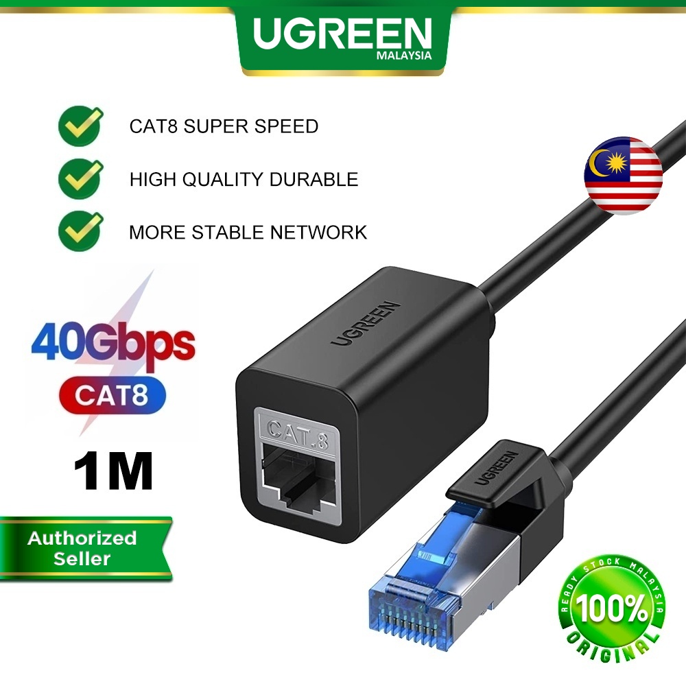 UGREEN Ethernet Extension Cable LAN Cat 8 Extender Network 40Gbps RJ45 ...