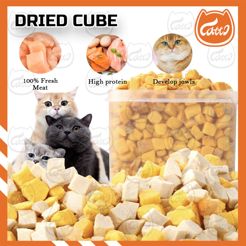CATTO 20g Premium Freeze Dried Chicken Cube Pet Treats Snek Kucing ...