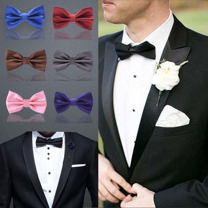 MILANDO Men Adjustable British Bow Tie Necktie Ribbon Tie For Party ...