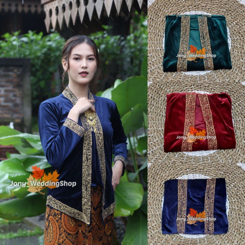 Beautiful Embroidery Kebaya | Amora Model - Navy Color | Shopee Malaysia