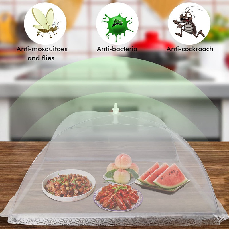 Mesh Food Cover Breathable Folded Kitchen Screen Food Protect Cover ...