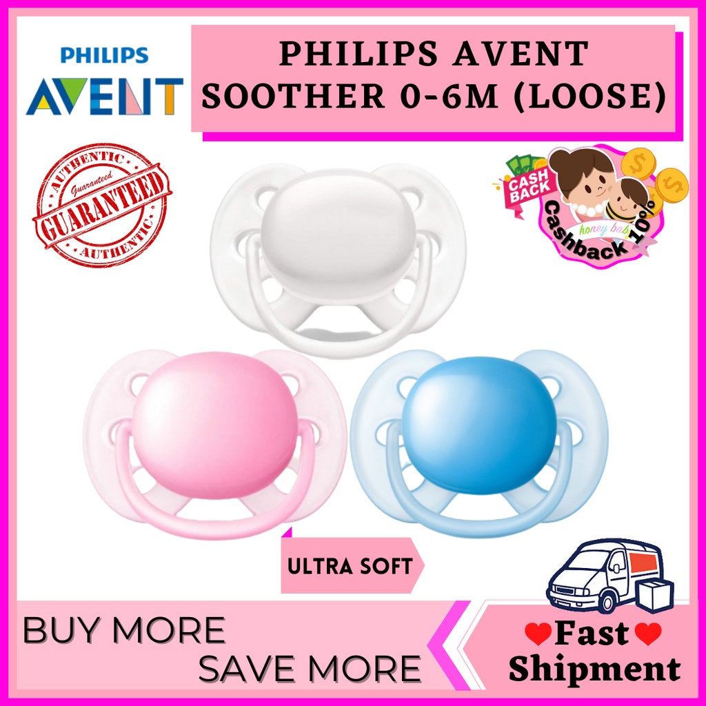 PHILIPS Avent Ultra Soft Pacifier 0-6m 1pcs (LOOSE) | Shopee Malaysia