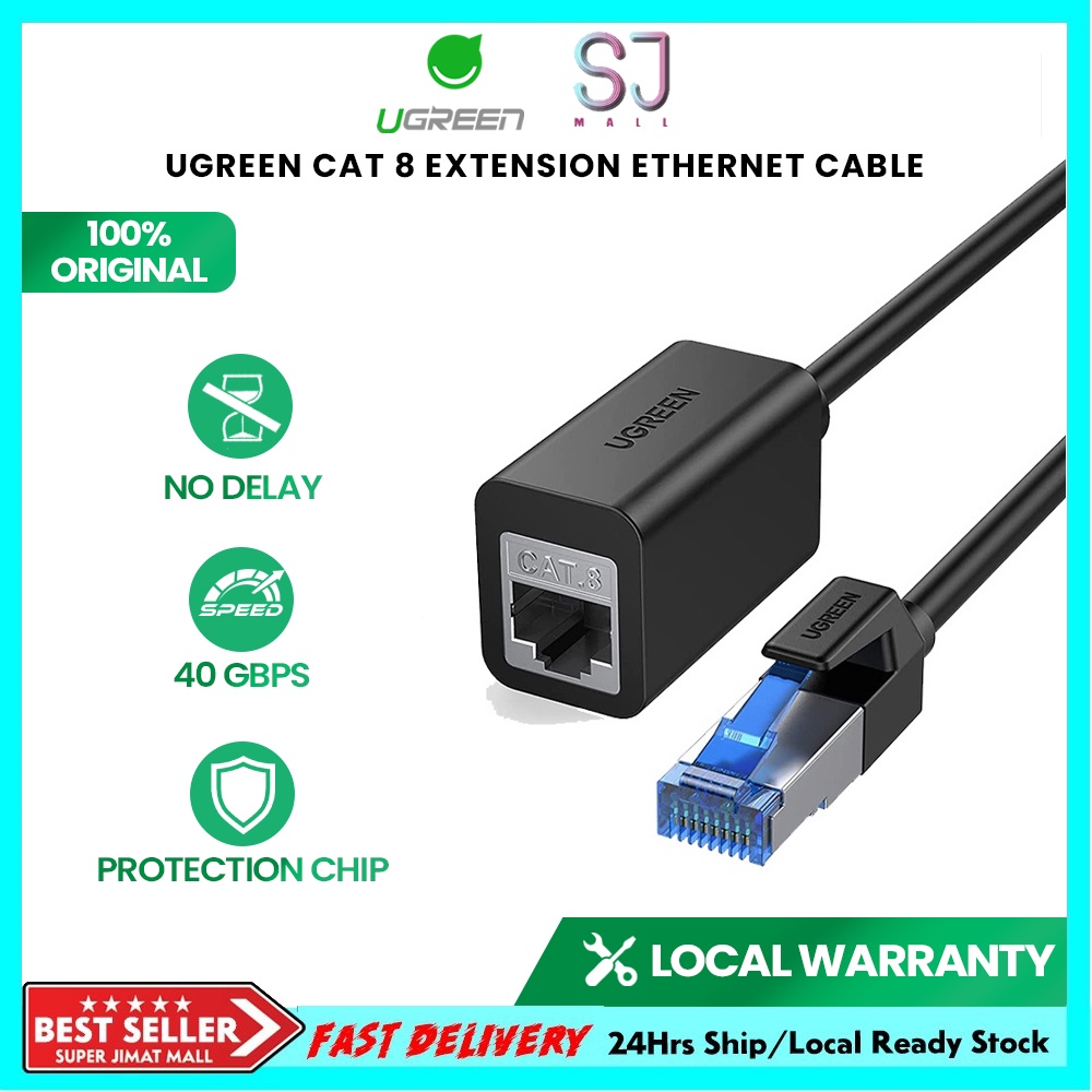 UGREEN Ethernet Extender Cable Cat 8 Extension Network 40Gbps RJ45 Male ...