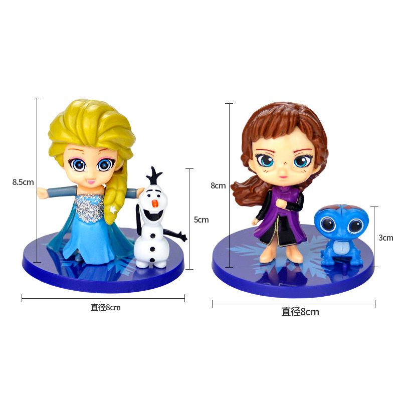 Figure Set Frozen Snow Queen Elsa Anna Action Figures Olaf Anime Dolls ...