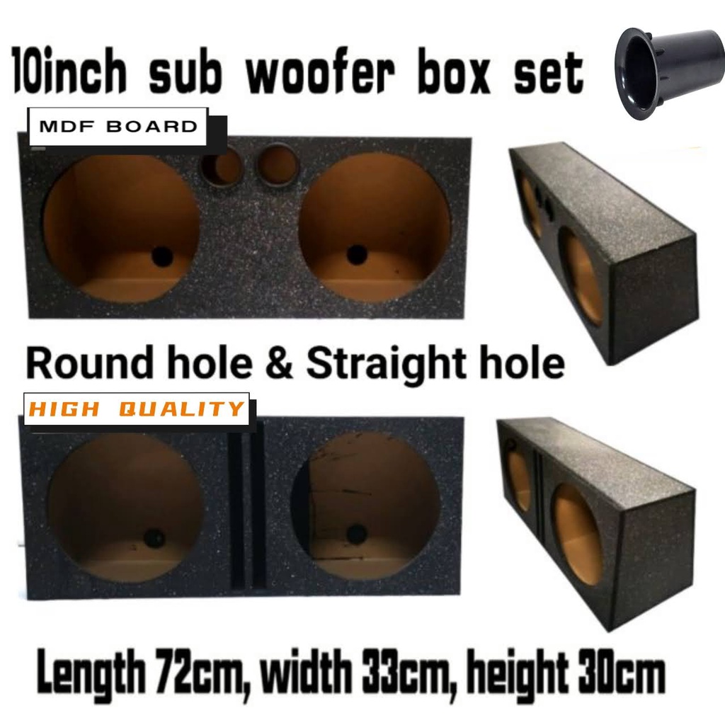 ALIBABA 10 inch sub woofer box set round hole & Straight hole MDF board ...