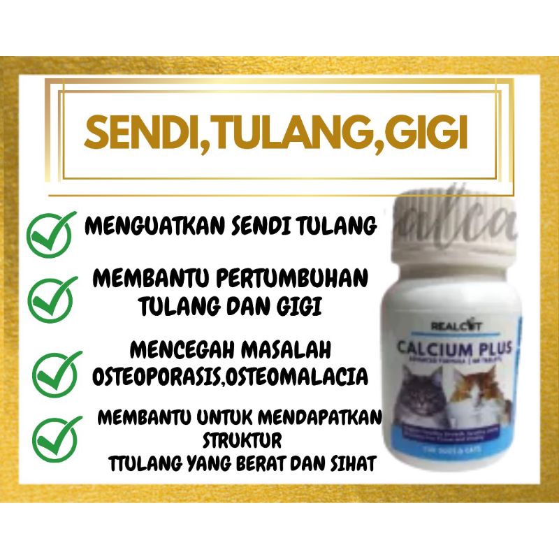 Calcium cat dog Kalsium Kucing Anjing 60 tablet | Shopee Malaysia