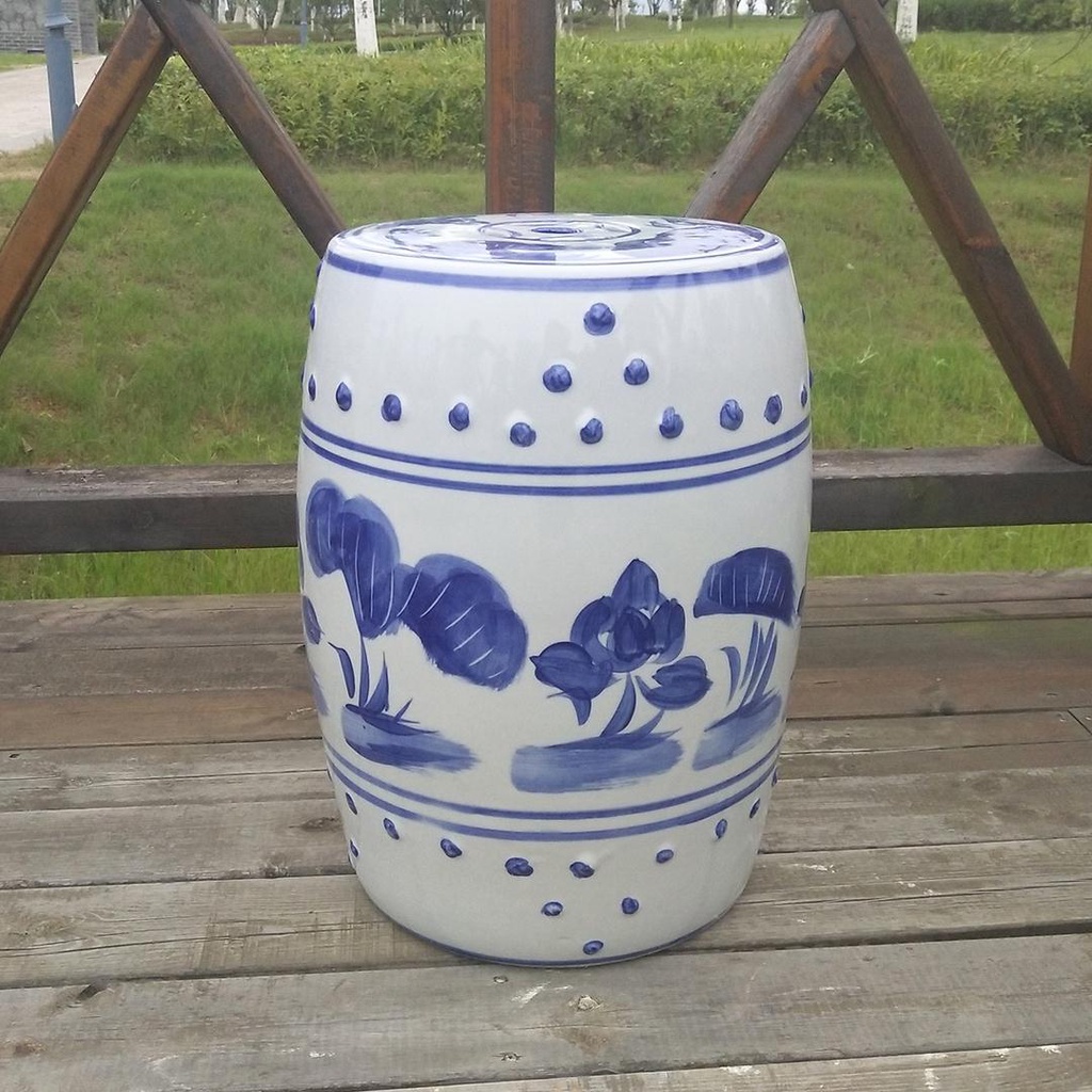 Jingdezhen Ceramic Table Stool Set Hand Painted Blue and White ...