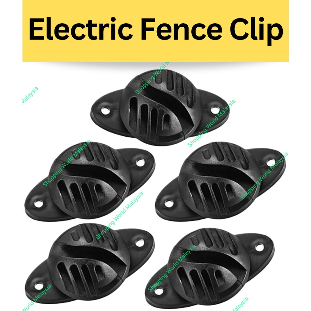 (10pcs) Electronic Fence Clips Heavy- Duty Fencing Wire Polywire, Black ...