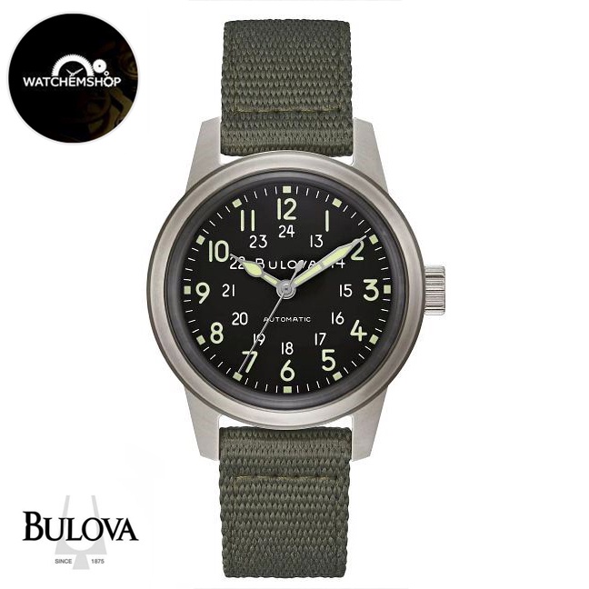 Bulova Military Hack Automatic VWI Special Edition Nato Strap Watch ...