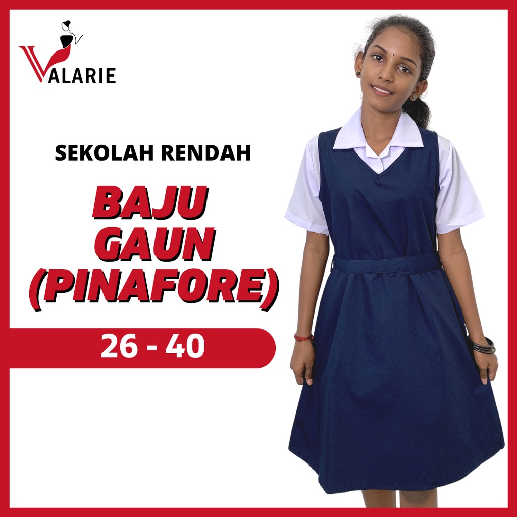 Baju Gaun Sekolah Rendah Pinafore Perempuan (Size:26-40) / Girl's ...