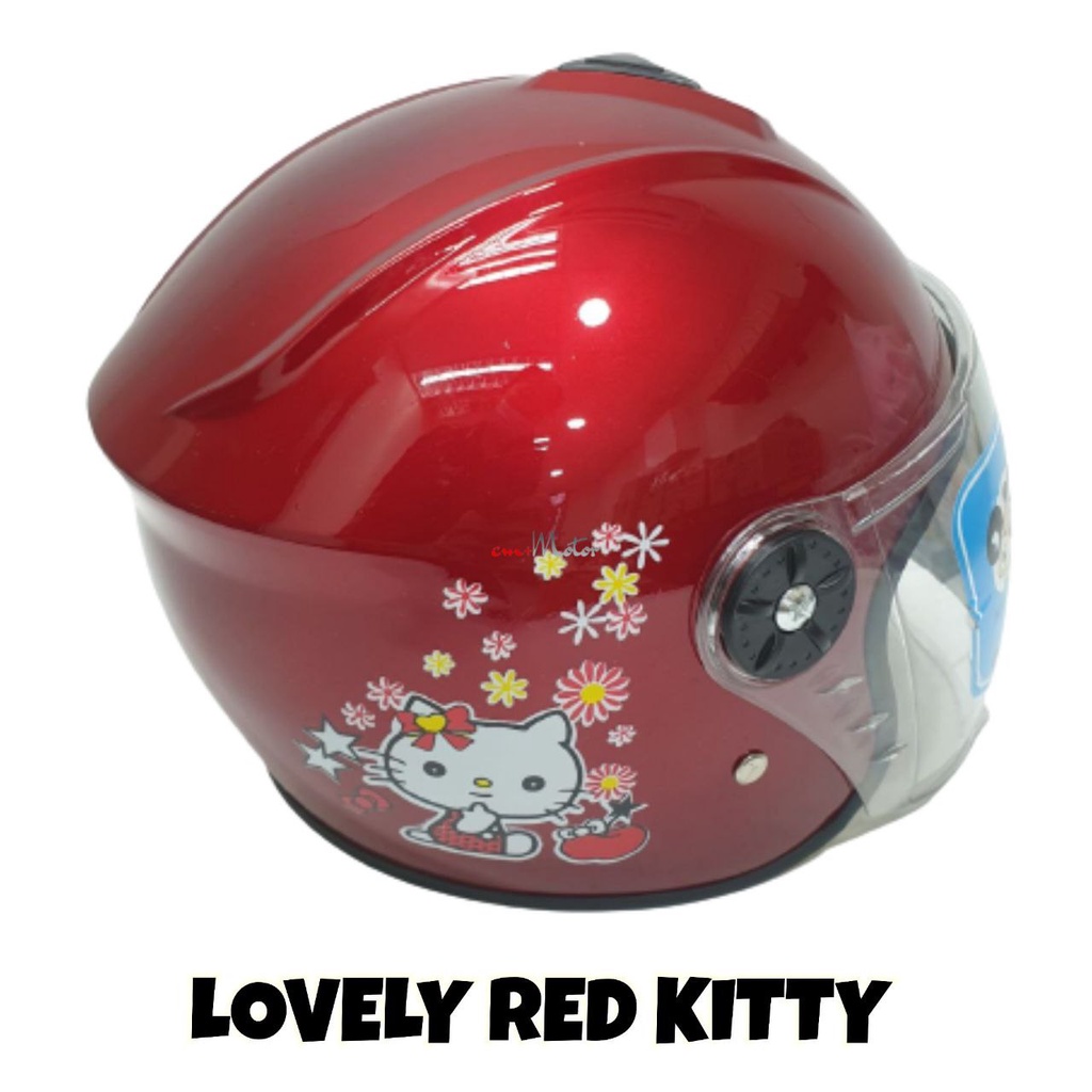 Kid Helmet Motorcycle / Budak Helmet / Children Helmet Hello Kitty UFO ...