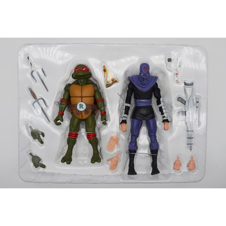 🔥Limited Offer🔥NECA TMNT Ninja Turtles Raphael vs Foot Soldier Cartoon ...