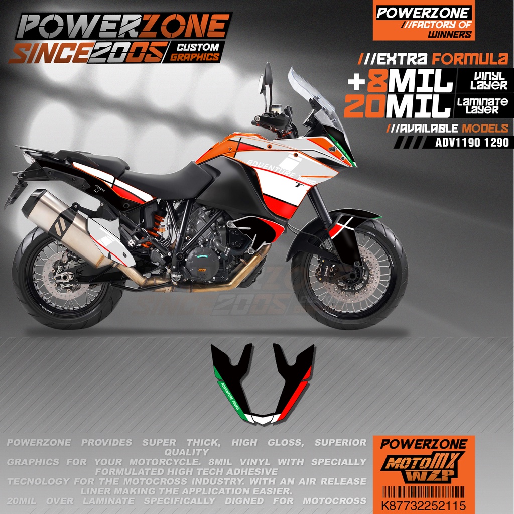 PowerZone Custom Team Graphics Backgrounds Decals 3M Stickers Kit For ...