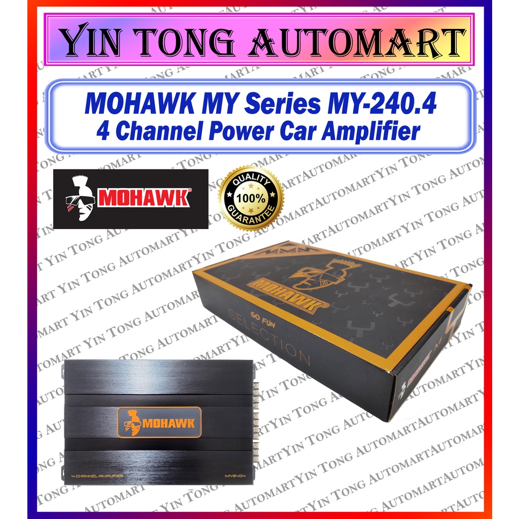 Mohawk MY Series MY-240.4 4 Channel High Power Car Amplifier | Shopee ...