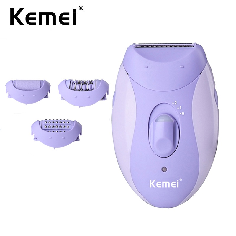 Kemei Electric Epilator Rechargeable Women Bikini Shaver Whole Body ...