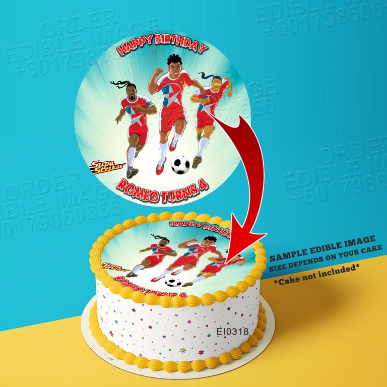 Printing EI Supa Strikas Edible Image Print Cake Photo Icing Paper ...