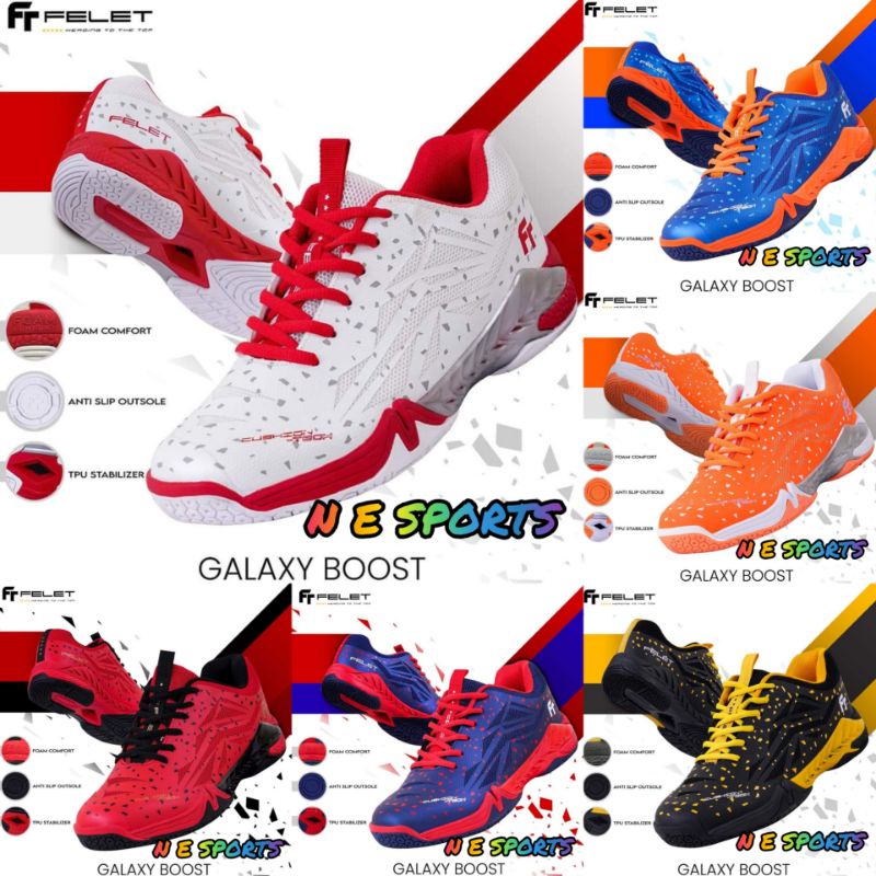 Felet Galaxy Boost Badminton Shoes | Shopee Malaysia