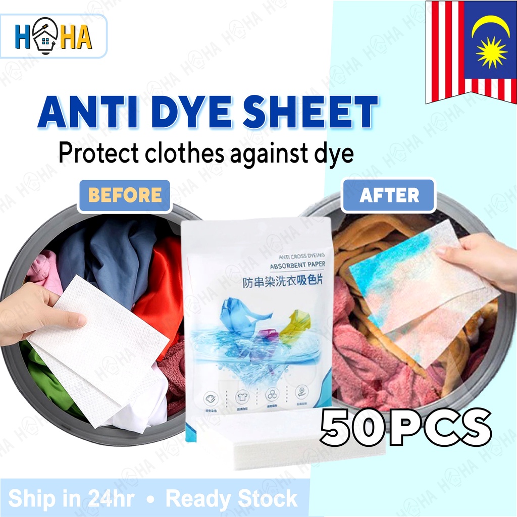 【Big Pack 48pcs】 Anti Dye Sheet Mix Color Proof Absorption Sheet Anti ...