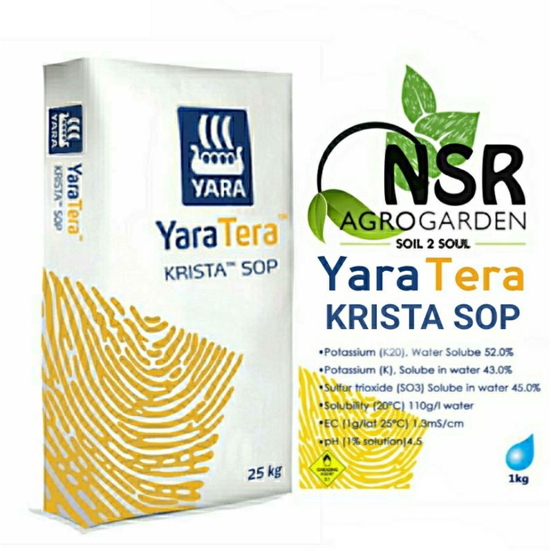 Baja Buah KRISTA SOP YaraTera 0-0-51+18S/Baja Buah High K (Repack ...