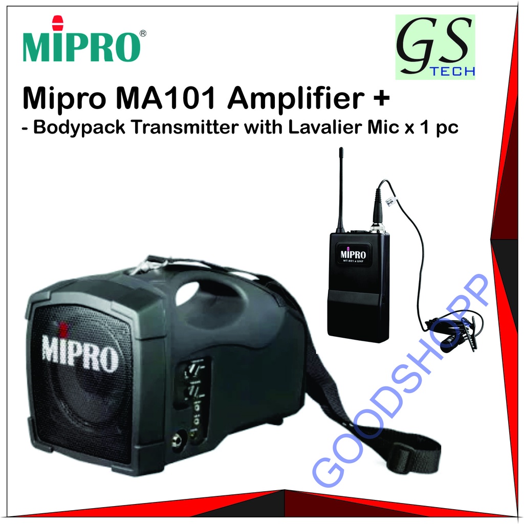 MIPRO MA-101 MA101 MA 101 UHF Wireless Amplifier with Bodypack ...