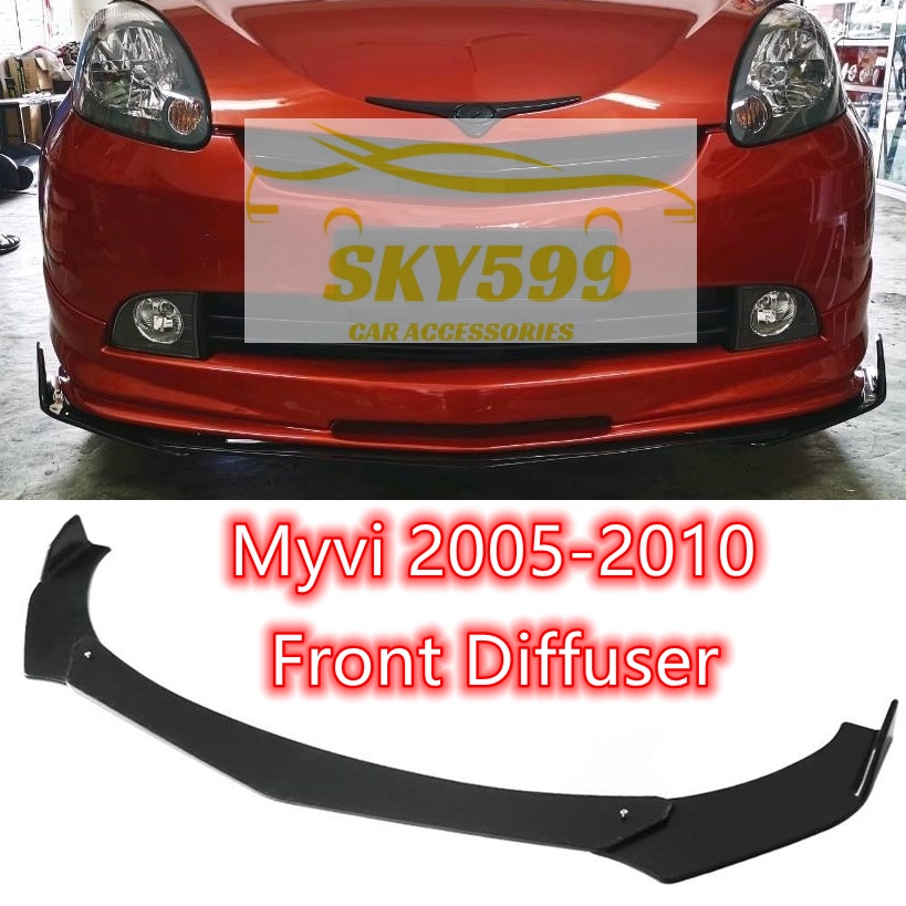 Perodua Myvi 2005-2010 Front Bumper Diffuser Lip Wrap Angle Splitters ...