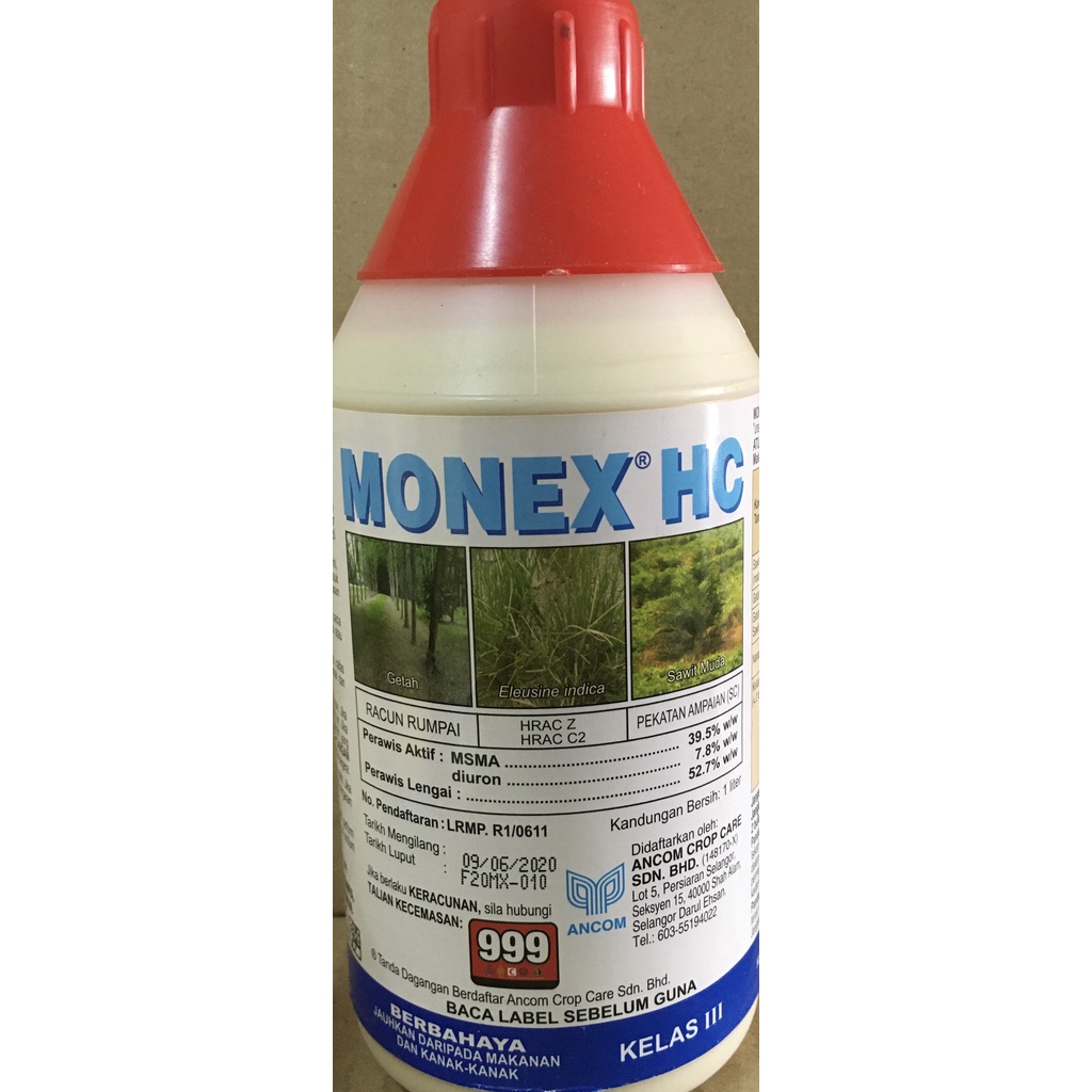 * ORIGINAL * Racun Rumput / Ancom Monex 1L / MSMA & Diuron / rumput ...