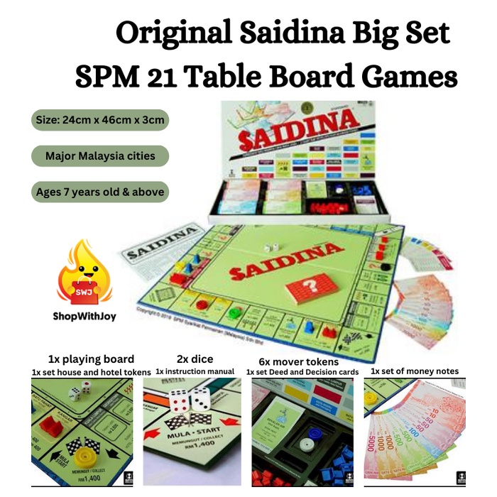 【ShopWithJoy】 100% Original Saidina Big Set SPM 21 Family Table Board ...