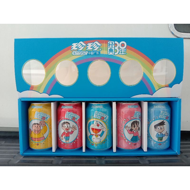 Doraemon China Zhen Zhen Soda Drink empty can set | Shopee Malaysia