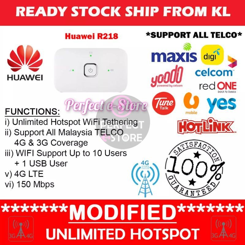🔥ReadyStockIn🇲🇾 | MODIFIED MODEM Huawei R218 4G LTE Unlocked Mod Bypass ...