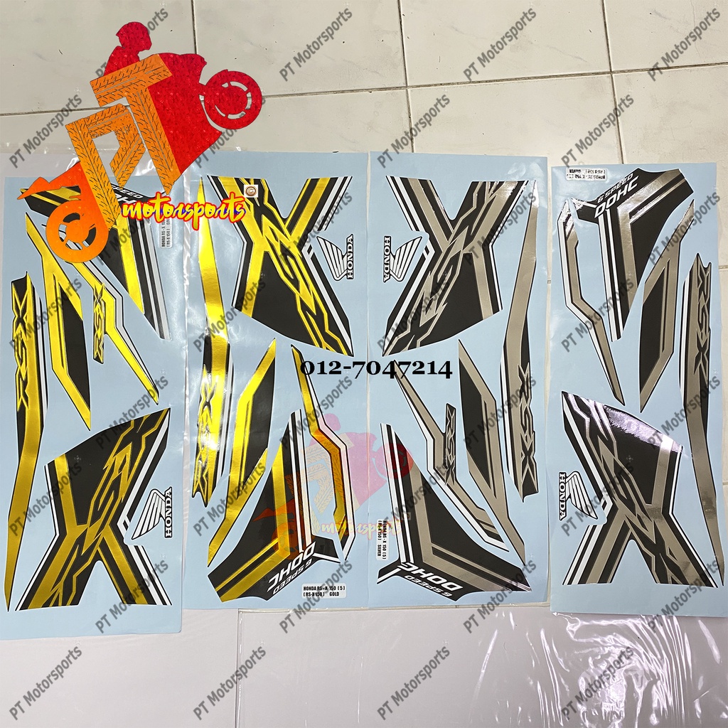 Honda RSX Winner RS-X 150 Sticker Body Stripe Chrome Gold Robot NO 5 A ...