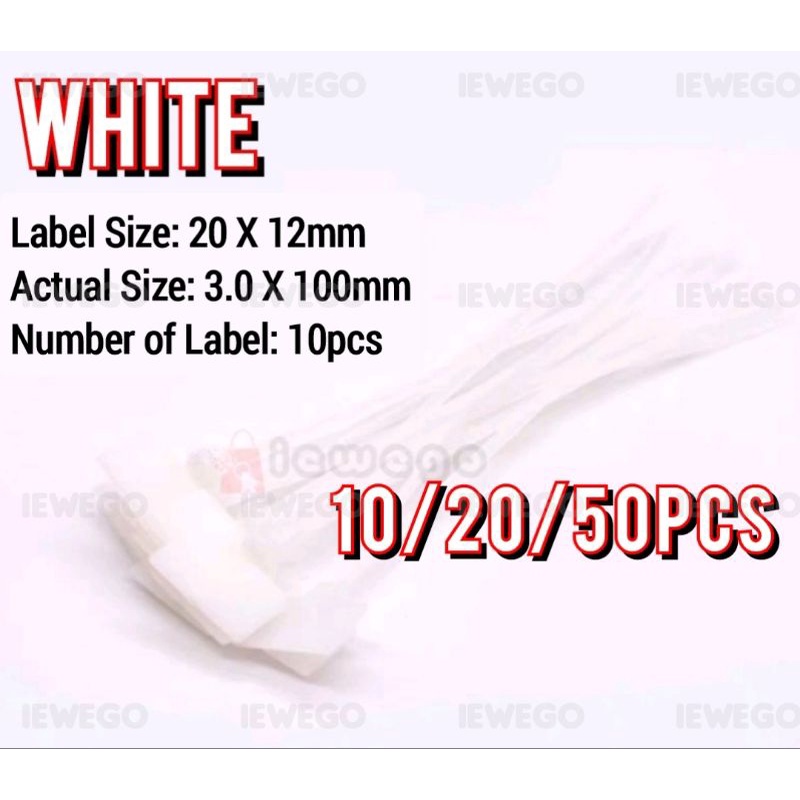 [Ready Stock] 3x100mm 50/20/10Pcs RJ45 RJ12 Wire Power Cable Label Mark ...