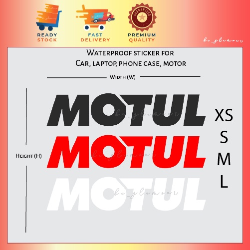 MOTUL Sticker Reflective stiker racing motogp motorsport superbike ...