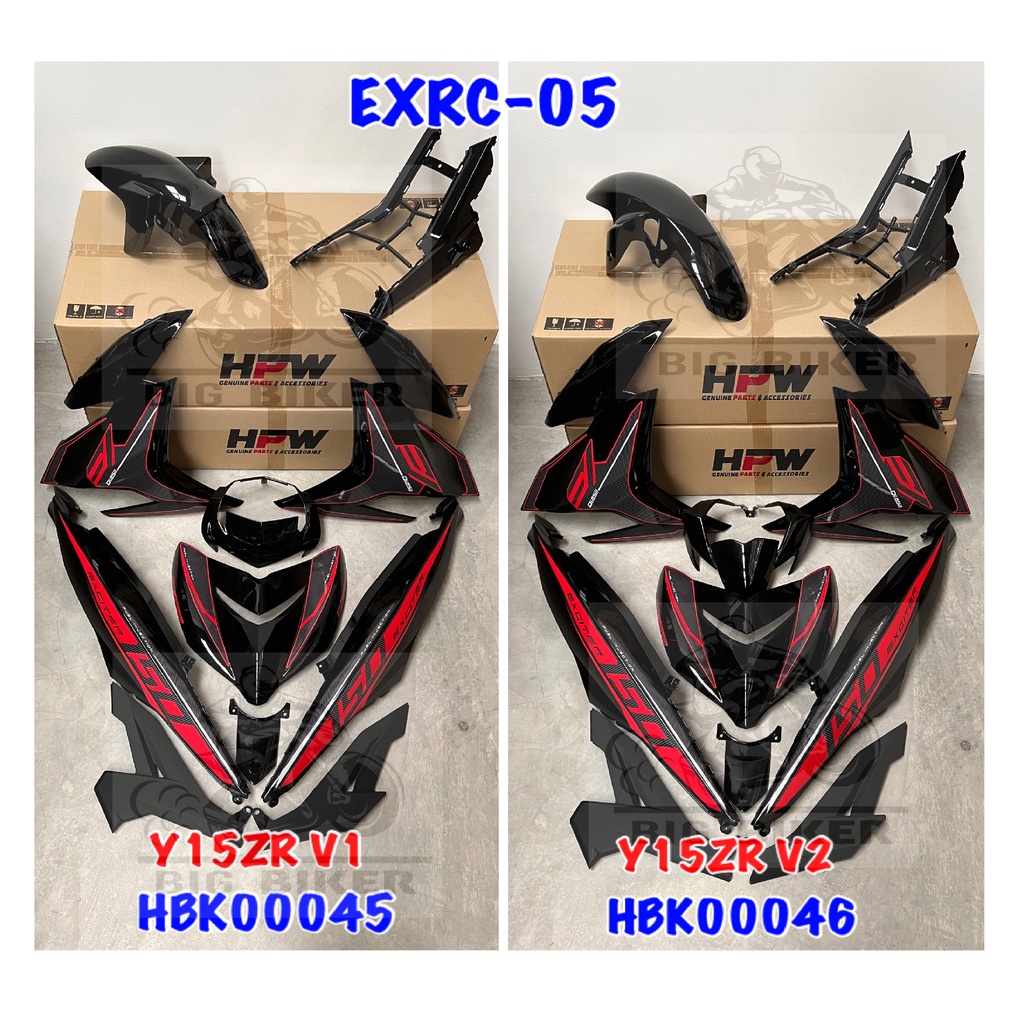 BIG BIKER HPW Y15ZR V1 V2 V3 COVERSET BODY COVER KIT PANTULAN STICKER ...