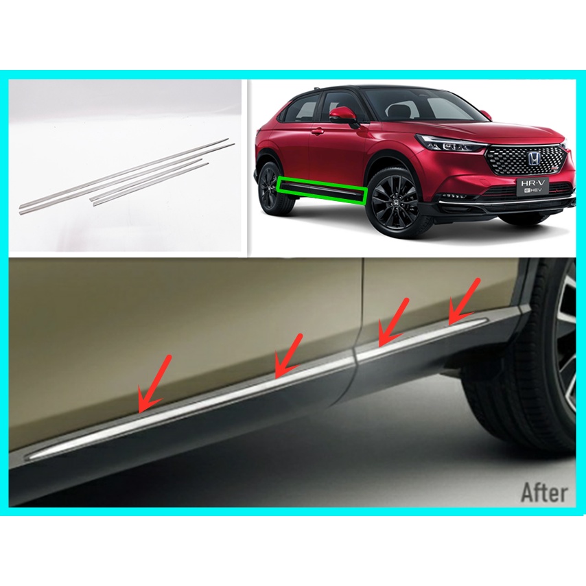 HONDA HRV(HR-V) 2022 Side Door Body Molding Garnish Trim ABS Chrome 4 ...