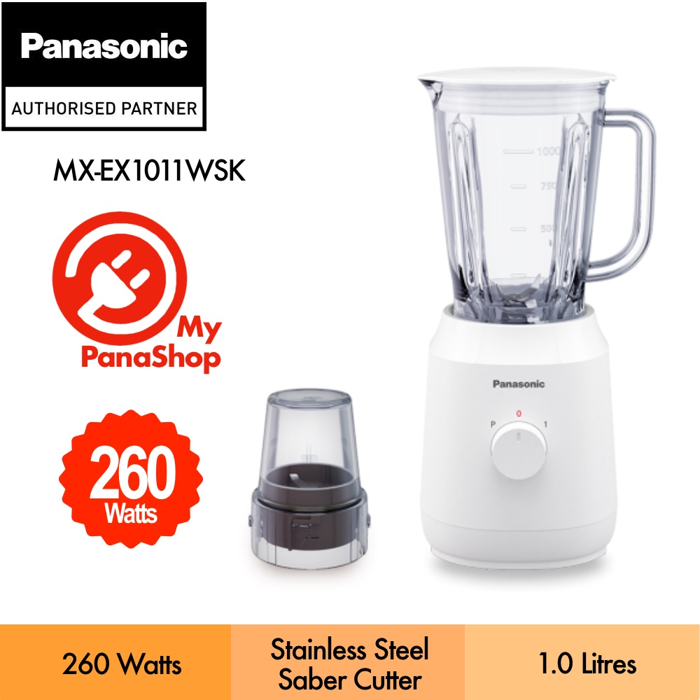 Panasonic Lightweight Safe & Reliable Blender with Dry Miller (1.0L) MX ...