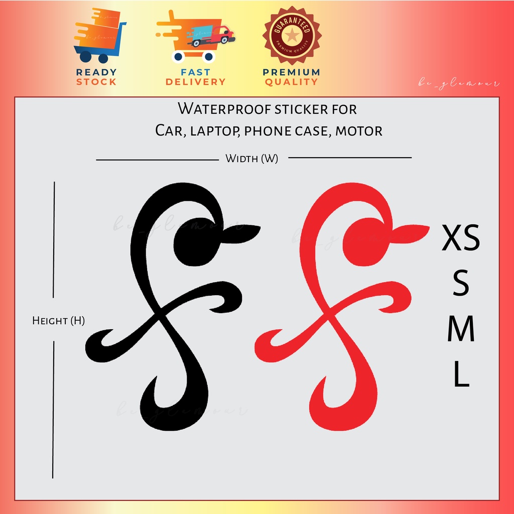 Nami Tattoo Sticker Reflective one piece stiker Kereta phone pantulan ...