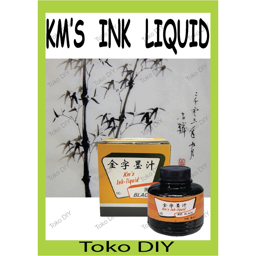 Chinese Calligraphy Ink/Black Ink Liquid 60g 金字墨汁 | Shopee Malaysia