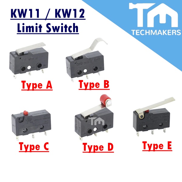 3-Pin KW11 5A Small Touch/ Long Straight Micro Switch Travel Miniature ...