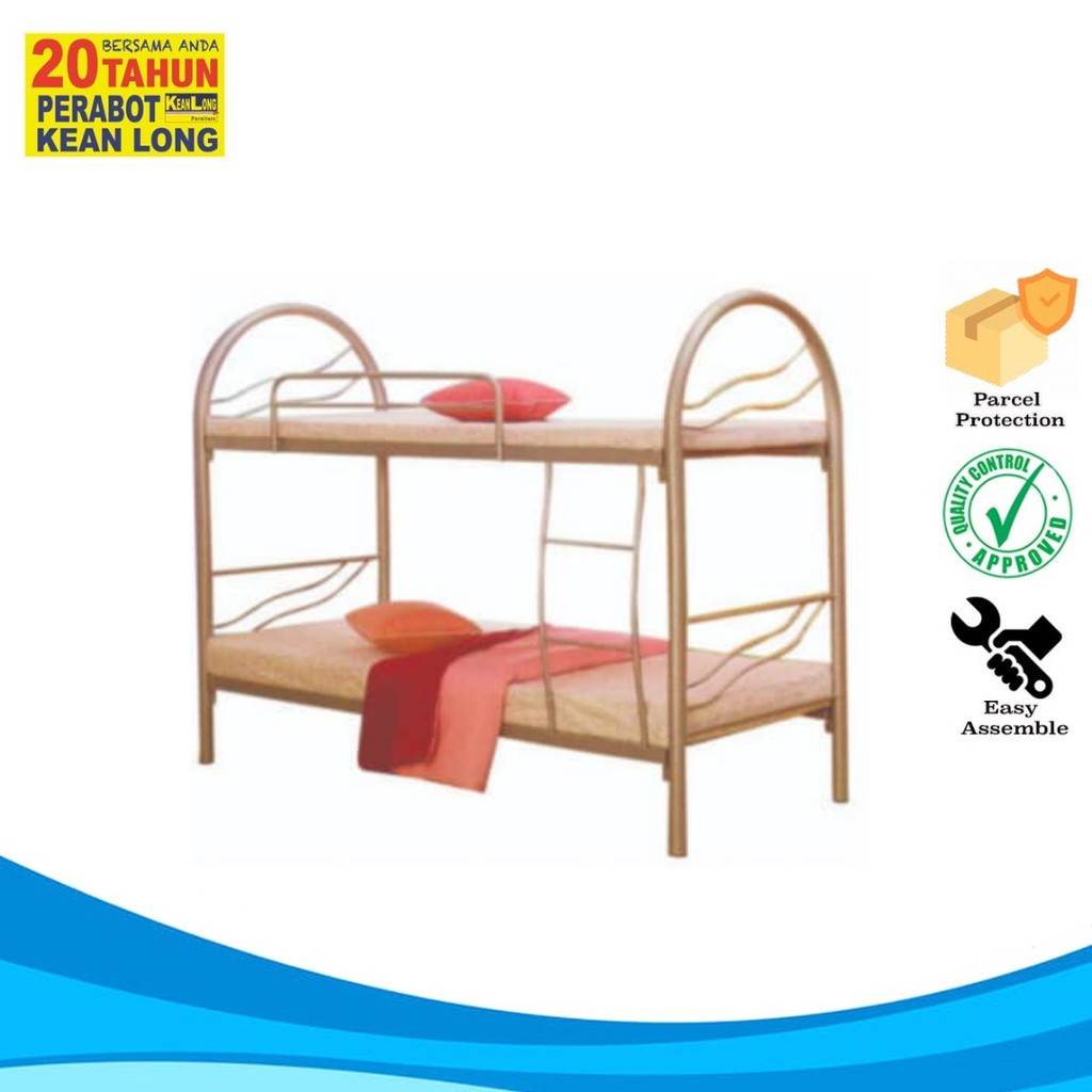 KLSB Double Decker Powder Coated Metal Bed Frame / Katil Dua Tingkat ...