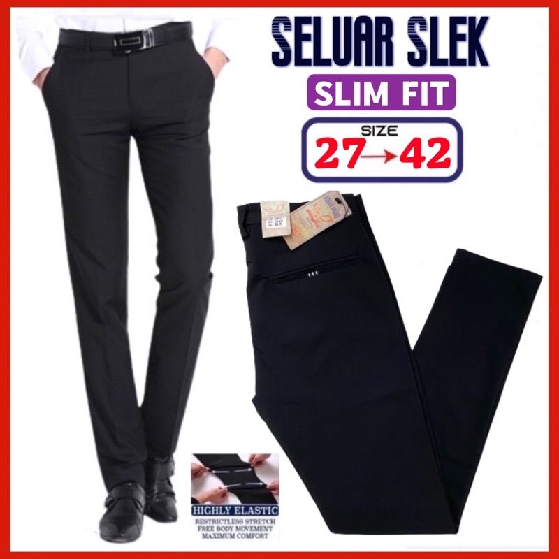SELUAR SLEK LELAKI MEN'S SLACK FORMAL PANTS URBAN DESIGN SELUAR KERJA ...
