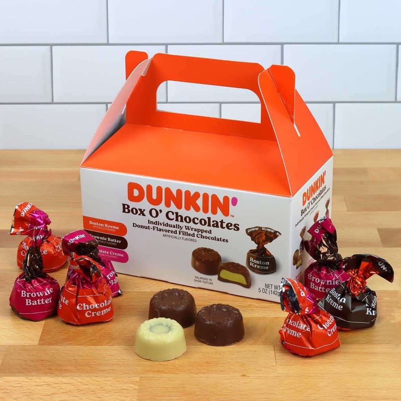 Dunkin' Box O Chocolates Individually Wrapped Donut-Flavored Filled ...