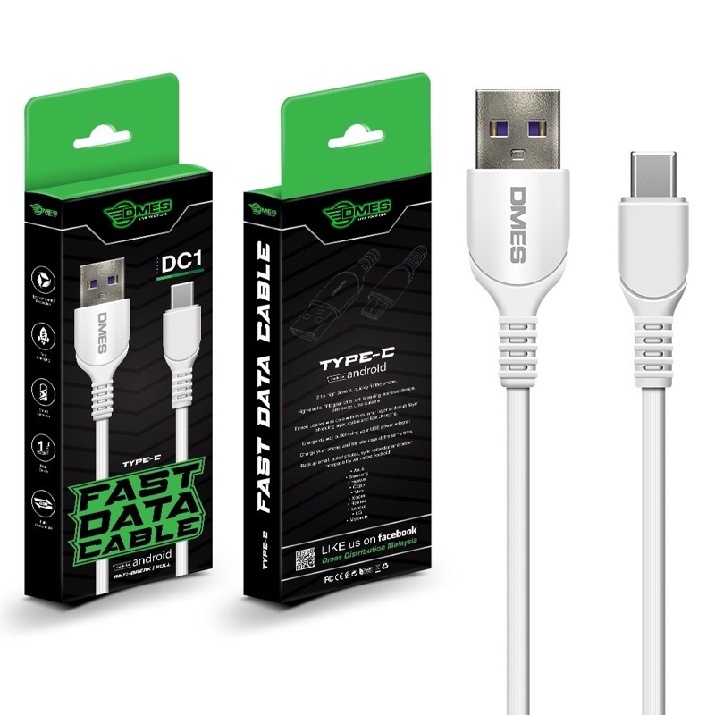 Dmes Type-C DC1 Fast Data Cable (1m) | Shopee Malaysia