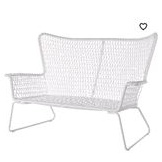 HOGSTEN IKEA Durable 2 Seat Sofa, Outdoor Chair, Armchair, White ...